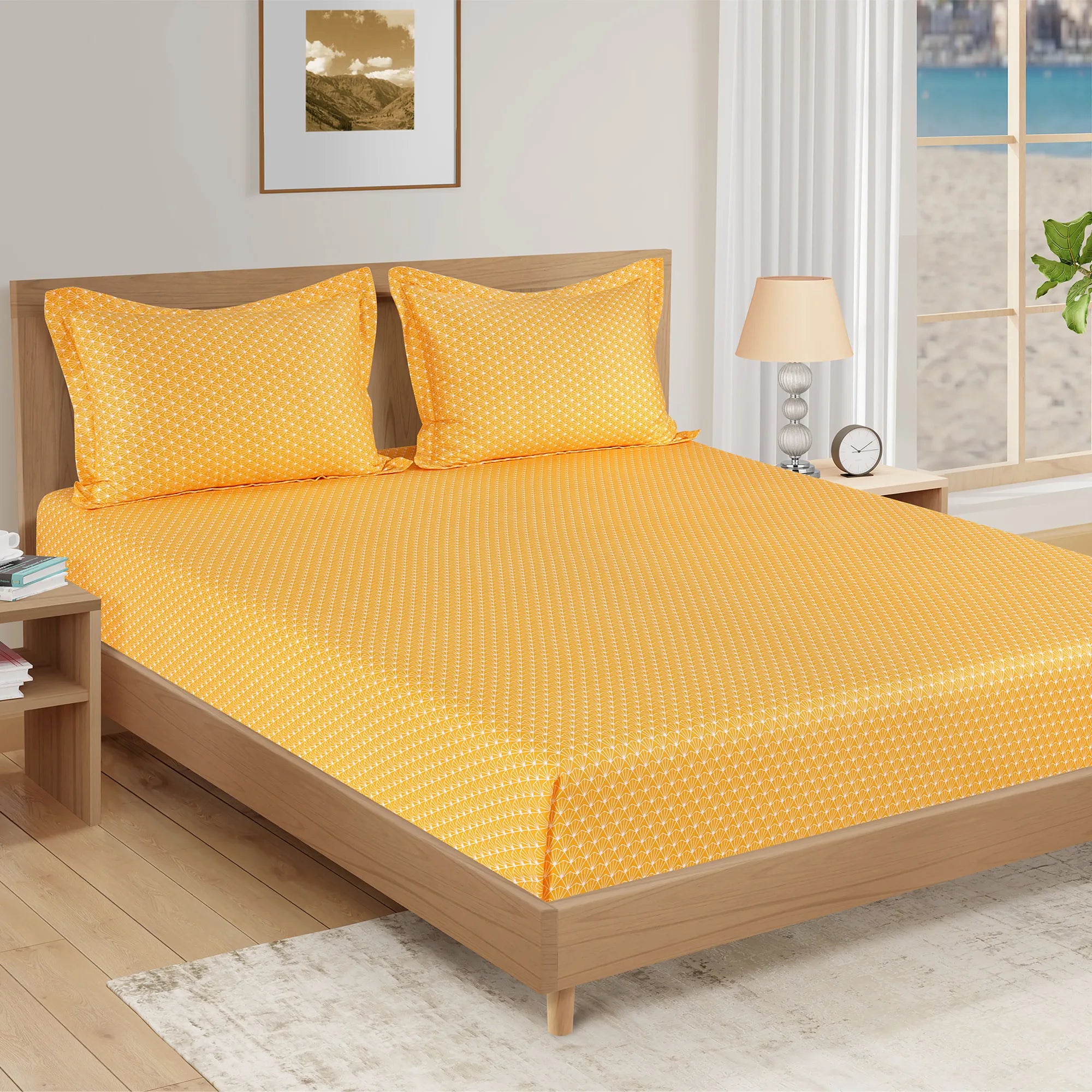 Buy Sunglow Bed Sheet Design 101 Online - Homescapes