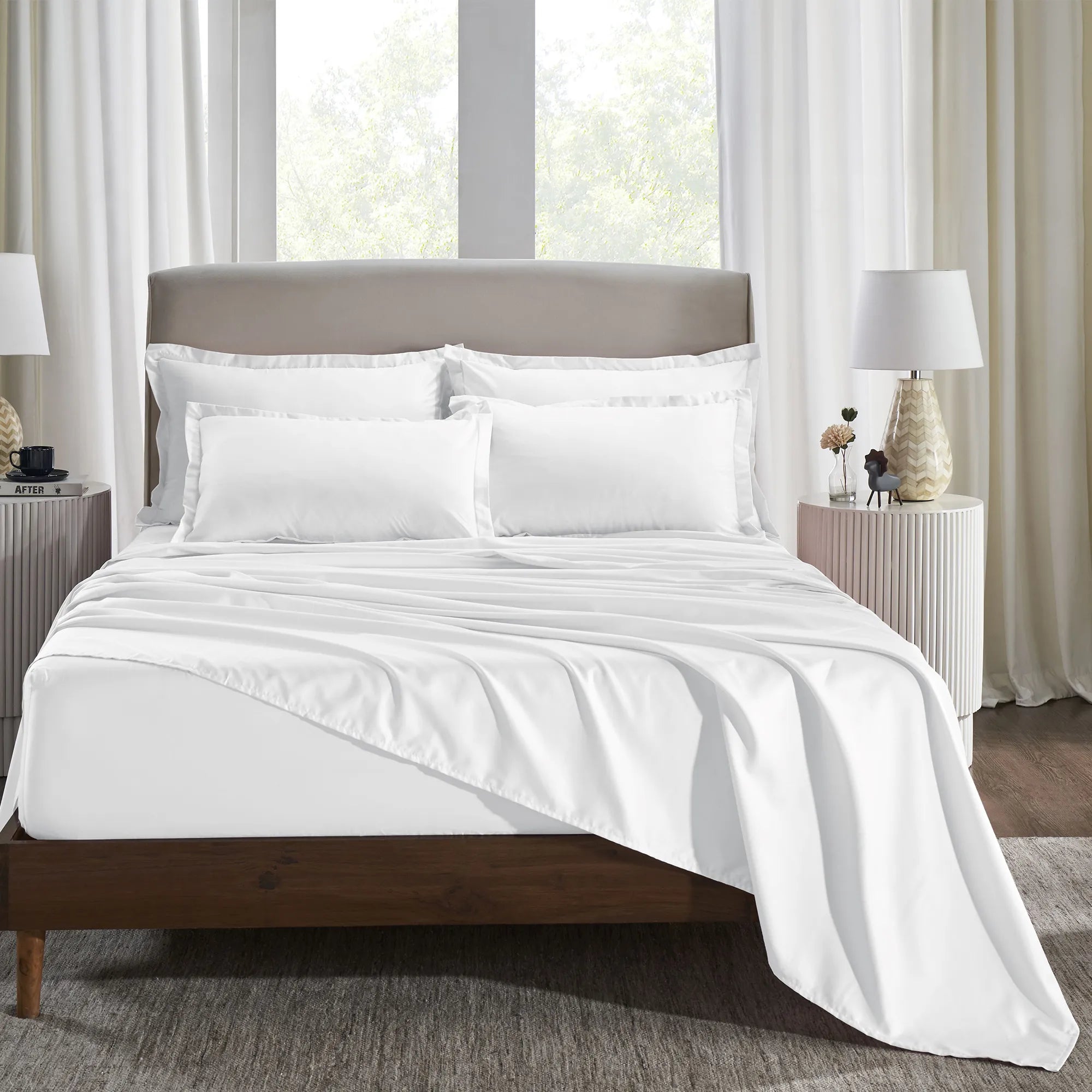 Buy White and Colored Plain Bed Sheets Online - Homescapes